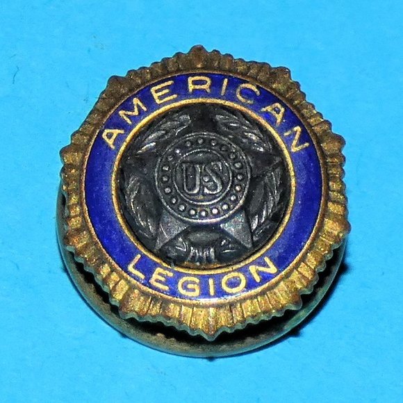 Jewelry | Vintage American Legion Pin Brooch Us Star Enamel Gold Tone ...